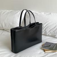 China Minimalist Solid-Color Women's Tote Bag Premium-Quality PU Leather Handbag for Daily Commuting Large Capacity Carryall with LOGO for sale