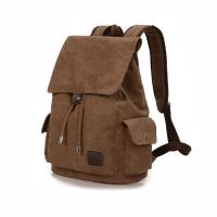 China Retro Brown Canvas Backpack Multi-functional Inner Pockets Large Capacity Outdoor Sports Backpack Durable and long-lasting Style for sale