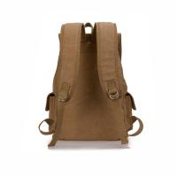 China Retro Brown Canvas Backpack Multi-functional Inner Pockets Large Capacity Outdoor Sports Backpack Durable and long-lasting Style for sale