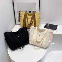 China Large Capacity Tote Canvas Bag Work & Outings Stylish Commuting Versatile Literary Student Style Book-Carrying Shoulder Bag for sale