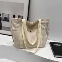 China Large Capacity Tote Canvas Bag Work & Outings Stylish Commuting Versatile Literary Student Style Book-Carrying Shoulder Bag for sale