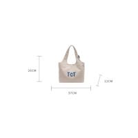 China Custom Canvas Tote Bag for Women Large Capacity 2026 New Style Casual Versatile Embroidered Shoulder Handheld Commuting Tote Bag for sale