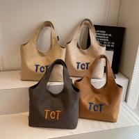 China Custom Canvas Tote Bag for Women Large Capacity 2026 New Style Casual Versatile Embroidered Shoulder Handheld Commuting Tote Bag for sale