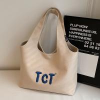China Custom Canvas Tote Bag for Women Large Capacity 2026 New Style Casual Versatile Embroidered Shoulder Handheld Commuting Tote Bag for sale