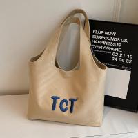 China Custom Canvas Tote Bag for Women Large Capacity 2026 New Style Casual Versatile Embroidered Shoulder Handheld Commuting Tote Bag for sale