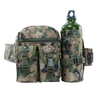 China Wholesale Canvas Camo Fishing Multi-Functional Water Bottle Pouch Construction Site Work Sports Outdoor Tactical Men's Waist Bag for sale
