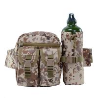 China Wholesale Canvas Camo Fishing Multi-Functional Water Bottle Pouch Construction Site Work Sports Outdoor Tactical Men's Waist Bag for sale