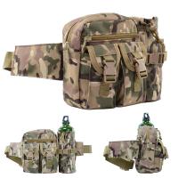 China Wholesale Canvas Camo Fishing Multi-Functional Water Bottle Pouch Construction Site Work Sports Outdoor Tactical Men's Waist Bag for sale