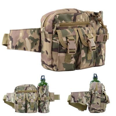 China Wholesale Canvas Camo Fishing Multi-Functional Water Bottle Pouch Construction Site Work Sports Outdoor Tactical Men's Waist Bag for sale