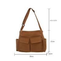 China Customizable Large-Capacity Multi-Pocket Canvas Tote Bag for Men and Women Versatile Street Style Tote Bag Simple Casual Travel for sale