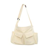 China Customizable Large-Capacity Multi-Pocket Canvas Tote Bag for Men and Women Versatile Street Style Tote Bag Simple Casual Travel for sale