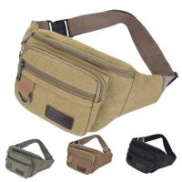 China Hot-selling Sports Waist Bag for Men 2026 New Casual Outdoor Sports Bag Running Phone Canvas Waist Bag Manufacturer Wholesale for sale
