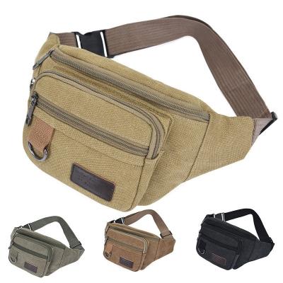 China Hot-selling Sports Waist Bag for Men 2026 New Casual Outdoor Sports Bag Running Phone Canvas Waist Bag Manufacturer Wholesale for sale