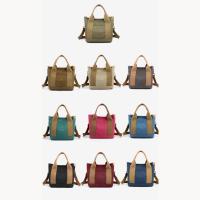 China Thickened Canvas Shoulder Bag with Large Capacity Multi-Compartment Commuting Bags for Students Compact Outings Tote with LOGO for sale
