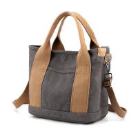 China Thickened Canvas Shoulder Bag with Large Capacity Multi-Compartment Commuting Bags for Students Compact Outings Tote with LOGO for sale