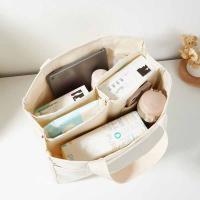 China Minimalist Canvas Tote Bag Large Capacity Multi-Compartment Lunch Bags Solid Color Versatile Crossbody Bag Korean Style for sale