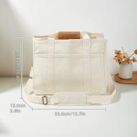 China Minimalist Canvas Tote Bag Large Capacity Multi-Compartment Lunch Bags Solid Color Versatile Crossbody Bag Korean Style for sale