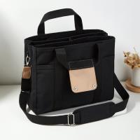 China Minimalist Canvas Tote Bag Large Capacity Multi-Compartment Lunch Bags Solid Color Versatile Crossbody Bag Korean Style for sale