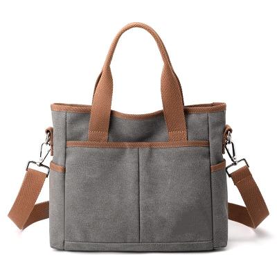 China 2026 New Style Women's Shoulder Bag Trendy Versatile Minimalist Fashionable Korean-Style Large Capacity Tote Crossbody Canvas Bag for sale