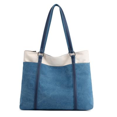China Custom Shoulder Tote Bag Spring New Arrival Japanese & Korean Style Casual Women's Fashion Solid Color Versatile Canvas Tote for sale