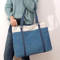 China Custom Shoulder Tote Bag Spring New Arrival Japanese & Korean Style Casual Women's Fashion Solid Color Versatile Canvas Tote for sale
