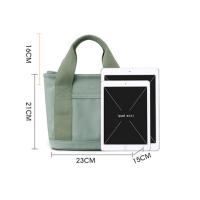 China Small Zippered Japanese Layered Bag Niche Ladies' Shoulder Tote Bag Handheld Thickened Canvas Phone Bucket Tote Bags with Logo for sale