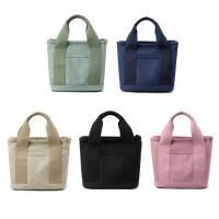 China Small Zippered Japanese Layered Bag Niche Ladies' Shoulder Tote Bag Handheld Thickened Canvas Phone Bucket Tote Bags with Logo for sale