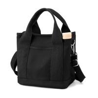 China Small Zippered Japanese Layered Bag Niche Ladies' Shoulder Tote Bag Handheld Thickened Canvas Phone Bucket Tote Bags with Logo for sale