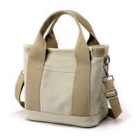 China Small Zippered Japanese Layered Bag Niche Ladies' Shoulder Tote Bag Handheld Thickened Canvas Phone Bucket Tote Bags with Logo for sale