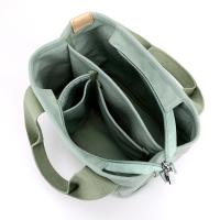 China Small Zippered Japanese Layered Bag Niche Ladies' Shoulder Tote Bag Handheld Thickened Canvas Phone Bucket Tote Bags with Logo for sale