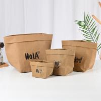 China Manufacturer Wholesale Nordic-Style Washable Kraft Paper Bags Water-Resistant Tear-Proof Refrigerator Storage Bags Reusable for sale