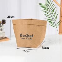 China Manufacturer Wholesale Nordic-Style Washable Kraft Paper Bags Water-Resistant Tear-Proof Refrigerator Storage Bags Reusable for sale