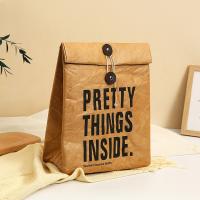 China DuPont/Tyvek Paper Bags Black Logo Washable Waterproof Paper Bags Lunch Box Takeout DuPont Paper Insulated Bags Ice Packs for sale