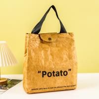 China Custom DuPont Paper Handheld Lunch Bags with Logo Printing Custom-Made Thermal insulation Packaging Washable Tyvek Paper Bags for sale