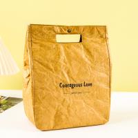 China Custom DuPont Paper Handheld Lunch Bags with Logo Printing Custom-Made Thermal insulation Packaging Washable Tyvek Paper Bags for sale