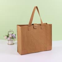China Colefa Professional Kraft Paper Handled Bags Custom Logo Printing Washable Gift Promotional Shopping Bags Durable Long-Lasting for sale