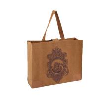 China Colefa Professional Kraft Paper Handled Bags Custom Logo Printing Washable Gift Promotional Shopping Bags Durable Long-Lasting for sale
