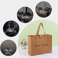 China Colefa Professional Kraft Paper Handled Bags Custom Logo Printing Washable Gift Promotional Shopping Bags Durable Long-Lasting for sale