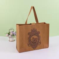 China Colefa Professional Kraft Paper Handled Bags Custom Logo Printing Washable Gift Promotional Shopping Bags Durable Long-Lasting for sale
