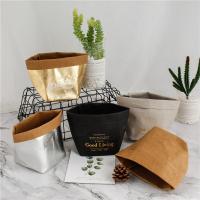 China Manufacturer Wholesale Creative Nordic-Style Washable Kraft Paper Bags Tear-Resistant Refrigerator Storage Bags Flower Pots for sale