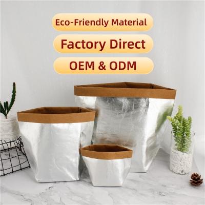 China Manufacturer Wholesale Creative Nordic-Style Washable Kraft Paper Bags Tear-Resistant Refrigerator Storage Bags Flower Pots for sale