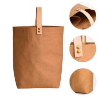 China Customized Champagne Wine Handheld Bags with Logo Printing Washable Tear-resistant Kraft Paper Made Gift Bags for sale