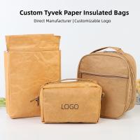 China Handheld DuPont Paper Bag Lunch Takeout Temperature Insulated Bag Waterproof Gift Washable Tyvek Paper Bags Wholesale for sale