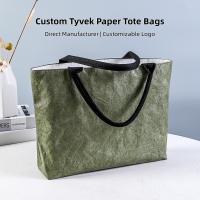 China Custom Logo DuPont Paper Tote Bags Cultural & Creative Gifts Washable & Tear-Resistant Tyvek Paper Tote Bags Vintage Styles for sale