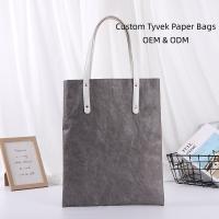 China Tyvek Washable Paper Bags DuPont Customizable Logo Printing Wholesale Handle Shopping Bags Eco-Friendly Material Paper for sale