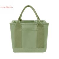 China New Women's Canvas Mini Square Tote Bag Large Capacity Fashionable & Minimalist Lightweight with Multiple Compartments Storage for sale
