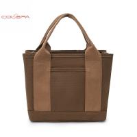China New Women's Canvas Mini Square Tote Bag Large Capacity Fashionable & Minimalist Lightweight with Multiple Compartments Storage for sale