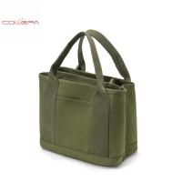 China New Women's Canvas Mini Square Tote Bag Large Capacity Fashionable & Minimalist Lightweight with Multiple Compartments Storage for sale