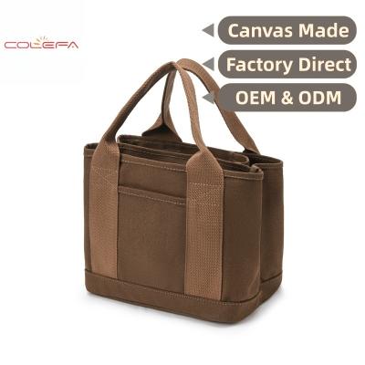 China New Women's Canvas Mini Square Tote Bag Large Capacity Fashionable & Minimalist Lightweight with Multiple Compartments Storage for sale