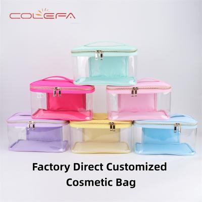 China Manufacturer Direct Portable Zipper Makeup Bag PVC Waterproof Travel & Daily Organizer Transparent Cosmetic Pouch for sale